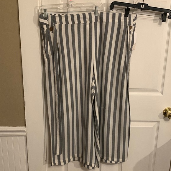 French Laundry | Pants & Jumpsuits | New French Laundry Stripes Wideleg ...